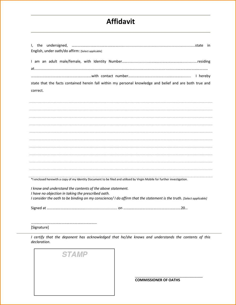 Free General Affidavit Form Australia 2024 - PrintableAffidavitForm.com