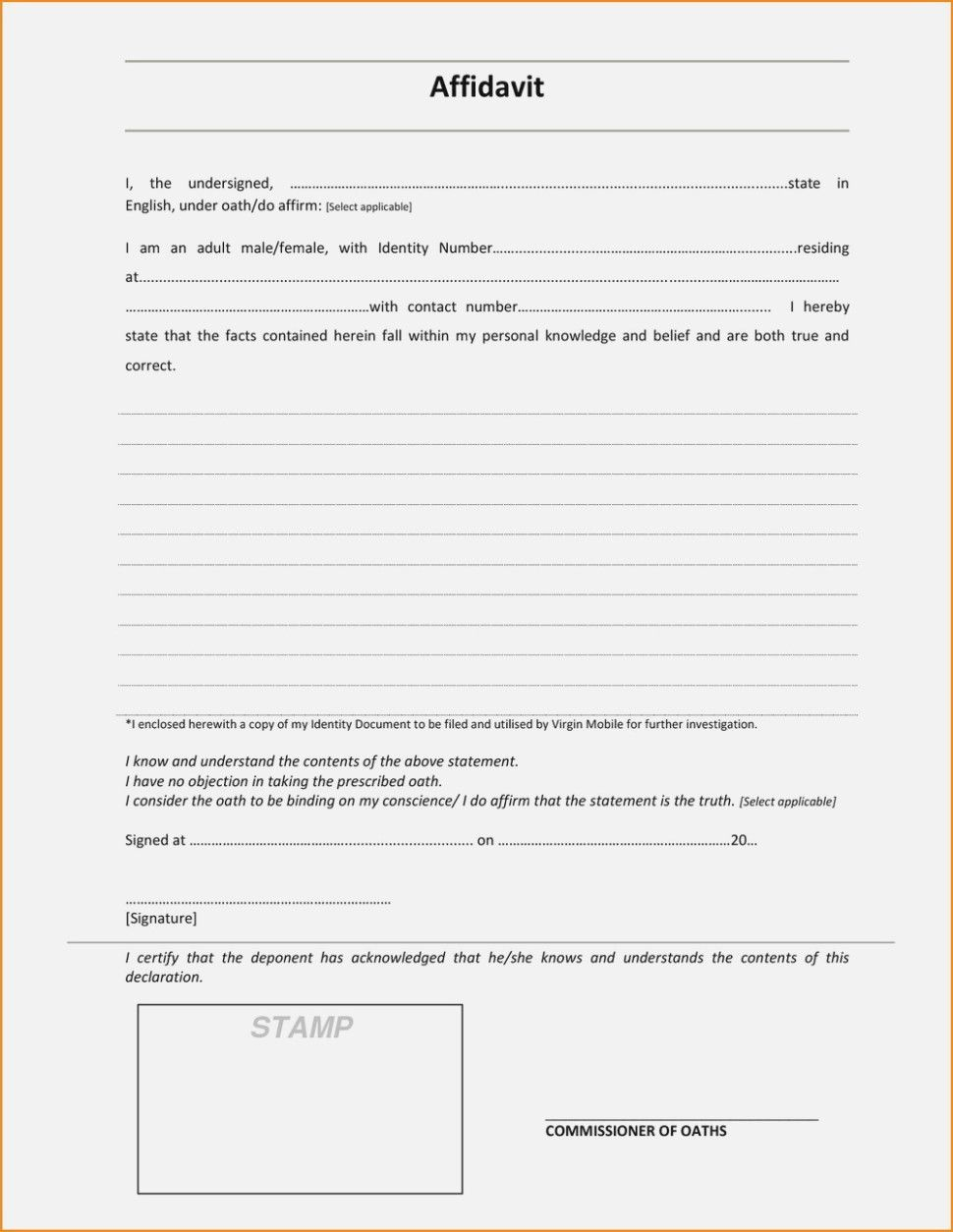 Zimbabwe Affidavit Form Free Download 2024 - PrintableAffidavitForm.com