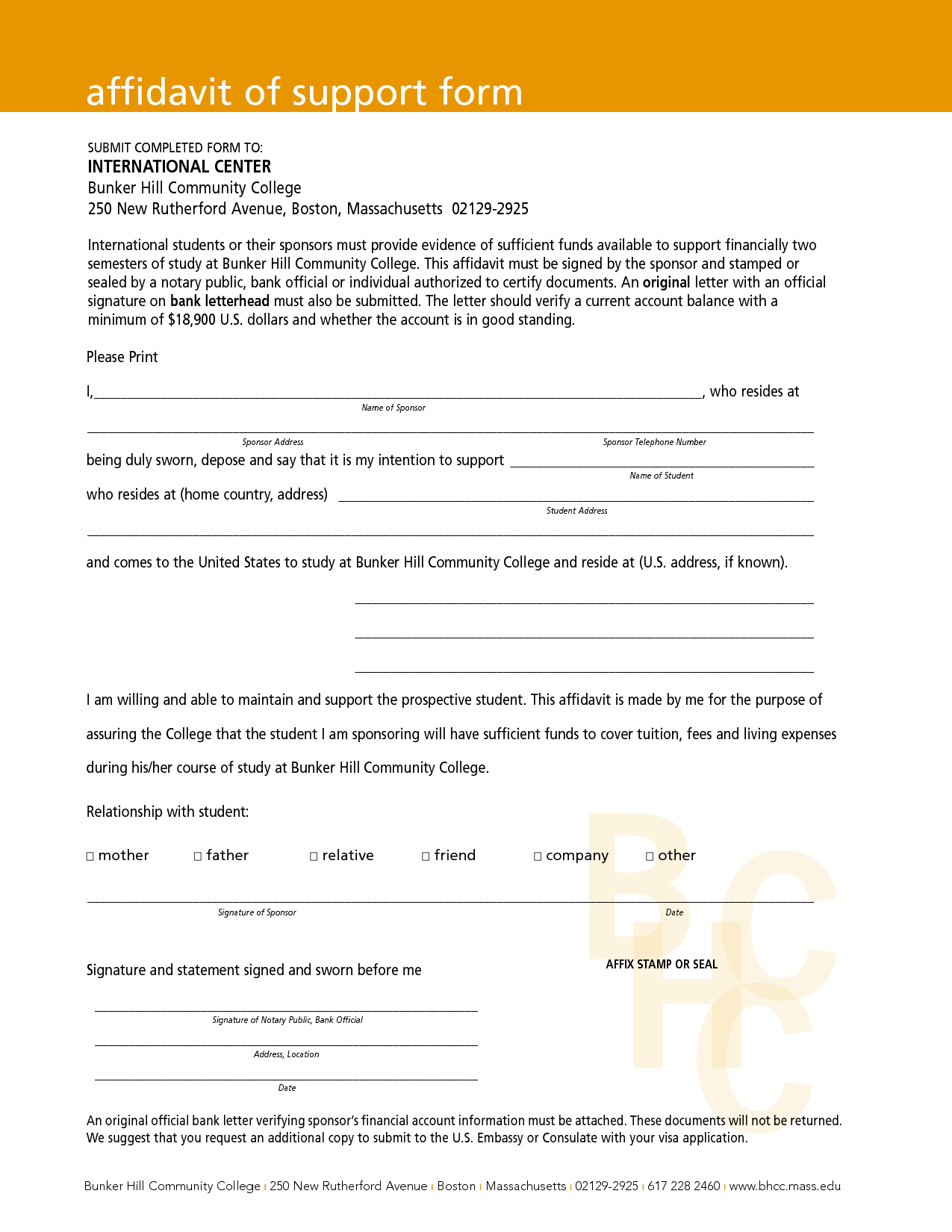What Is A Affidavit Of Support Form 2024 - PrintableAffidavitForm.com