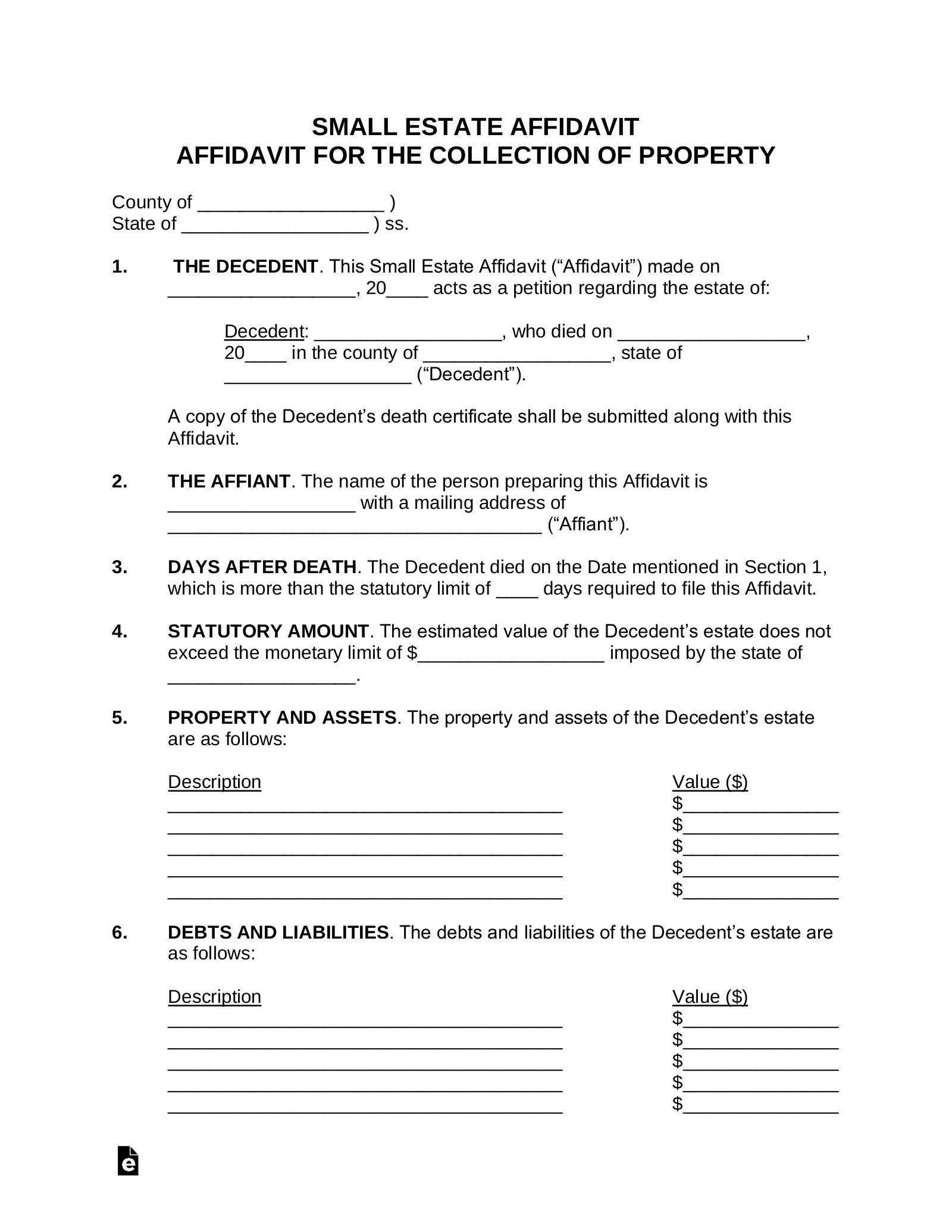Beaufort County South Carolina Affidavit Of Deceased Joint Tenant Form ...