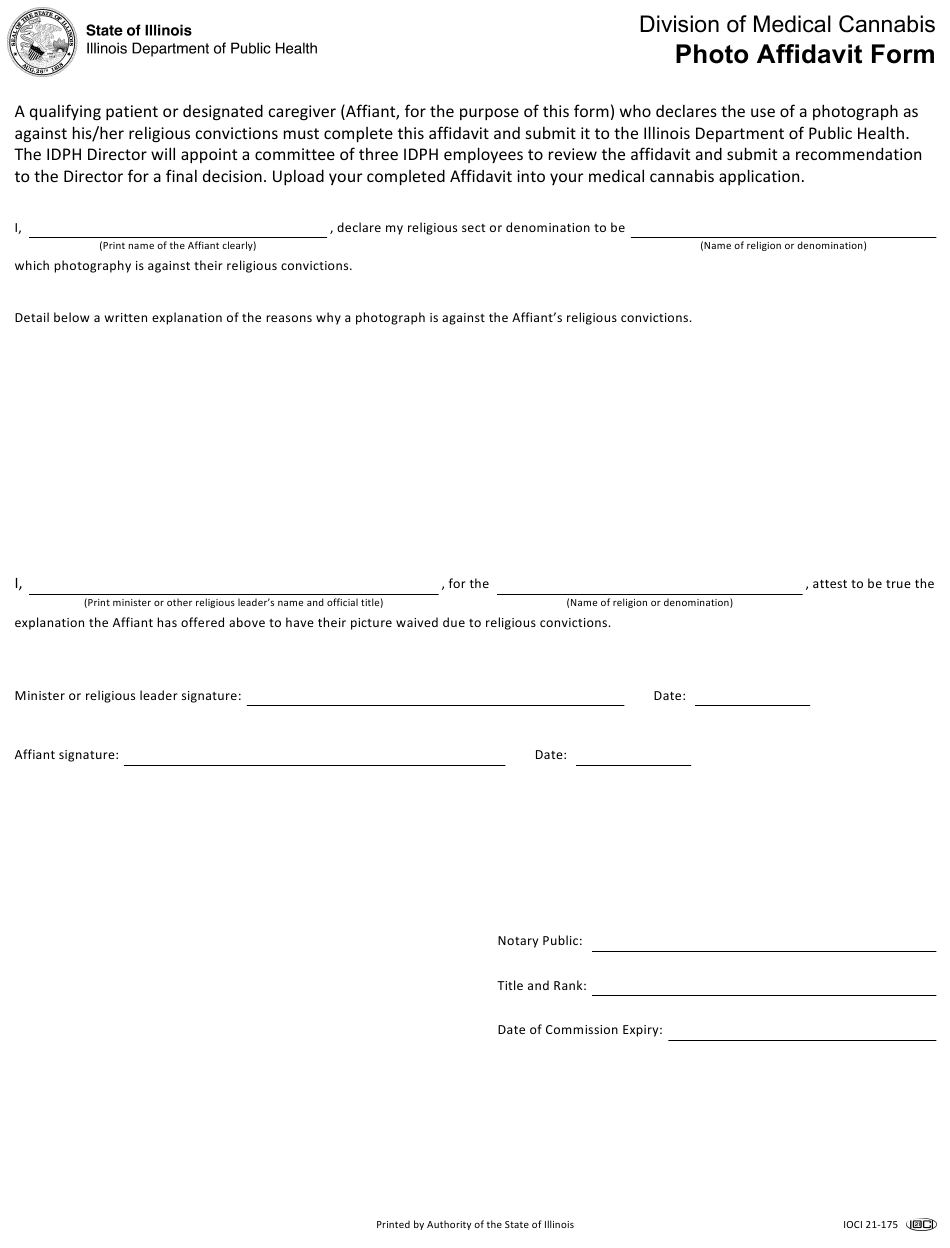Illinois General Affidavit Form Free 2024 - PrintableAffidavitForm.com